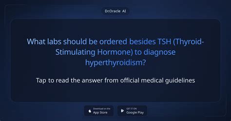 What Labs Should Be Ordered Besides Tsh Thyroid Stimulating Hormone To Diagnose Hyperthyroidism