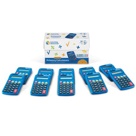 Primary Calculators By Learning Resources Set Of 10 Ler0038 Primary Ict