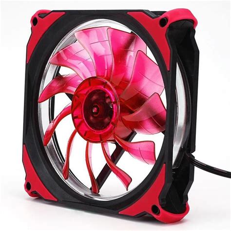 Hot Selling Quiet 120mm DC 12V 3 4pin LED Effects Clear Computer Case Fan Cooling For Radiator