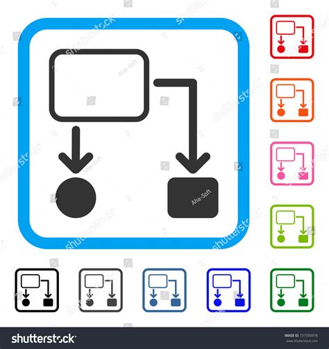 Flowchart Scheme Icon Flat Grey Iconic Stock Vector Royalty Free Shutterstock
