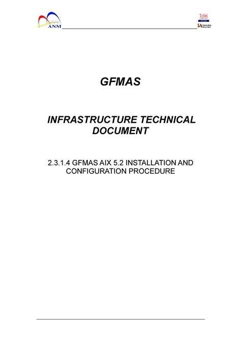 3 3 Aix Installation Procedure Infrastructure Technical Document 2 3 1 Gfmas Aix 5