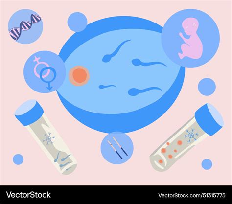 Artificial Insemination In Vitro Fertilization Vector Image