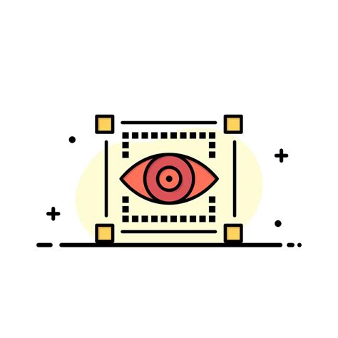 Visual View Sketching Eye Business Logo Template Flat Color 18015686