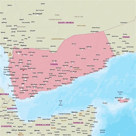 Premium Vector Simple Political Map Of Yemen