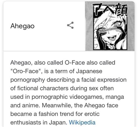 Pornography Describing A Facial Expression Of Fictional Characters During Sex Often Used In