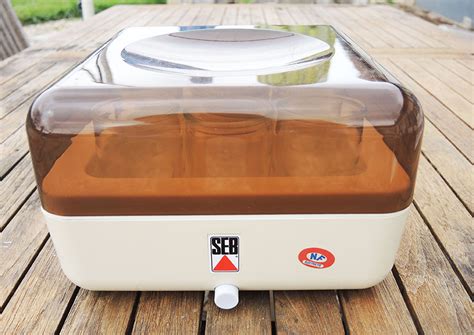 Ancienne Yaourtière Seb Blanche And 16 Pots Vintage French Finds