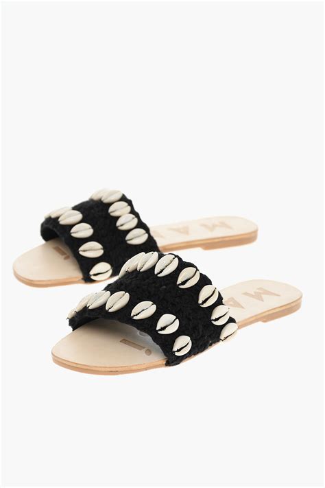 Manebi Crochet Sandals With Shell Embellishment Women Glamood Outlet