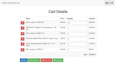 Simple Shopping Cart Using Session In Php Free Source Code And Tutorials