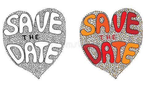 Vector Wedding Words With Flover And Leaf For Coloring Book Stock Vector Illustration Of