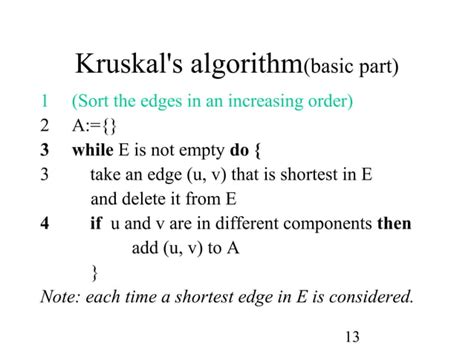 Minimum Spanning Trees Algorithm Ppt