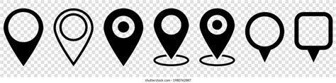 Location Pin Icon Set Map Markers Stock Vector Royalty Free Shutterstock