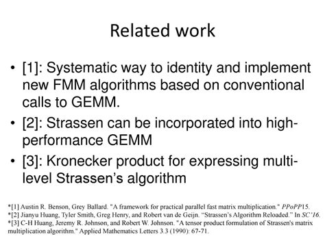 Generating Families Of Practical Fast Matrix Multiplication Algorithms Ppt Download