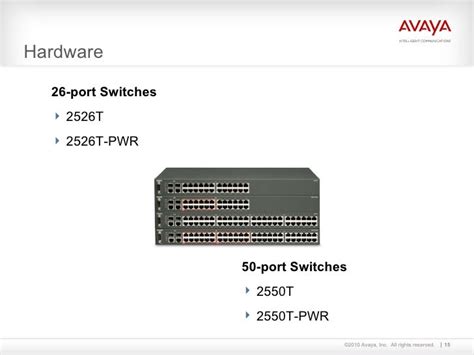 Avaya Ethernet Routing Switch 2500 Series Product Presentation [lev…