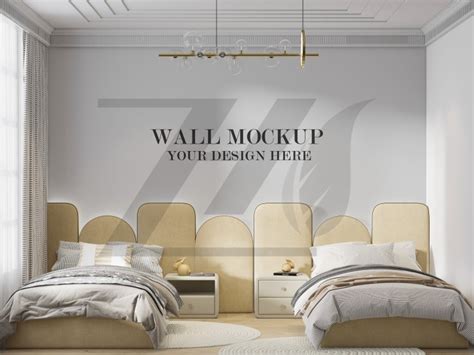 دانلود فایل لایه باز موکاپ دیوار اتاق خواب دانلود رایگان فایل لایه