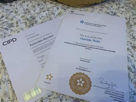 Charlotte Webb Assoc Cipd On Linkedin So Pleased To Receive My Certificate For My