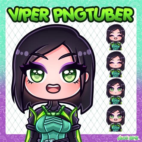 Viper Valorant Chibi Pngtuber Model For Twitchyoutube Vtuber Model Pngtuber Twitch Vtuber