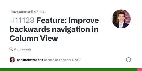 Feature Improve Backwards Navigation In Column View · Issue 11128 · Files Communityfiles · Github