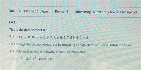 [solved] due thursday by 11 59pm points 5 submitting a text entry box