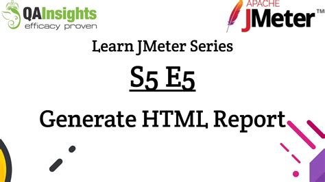 S5e5 Learn Jmeter Series Generate Html Report In Jmeter Youtube