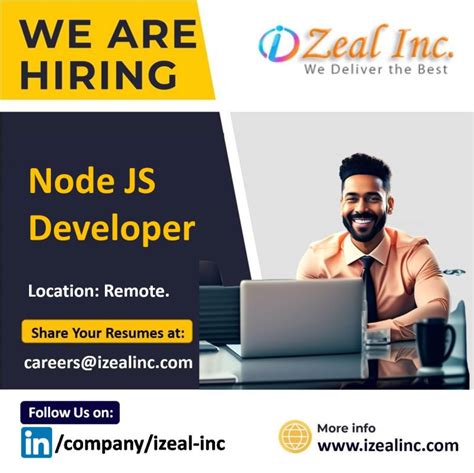 Izeal Inc On Linkedin Hiring Nodejsdeveloper Hiringnow Job