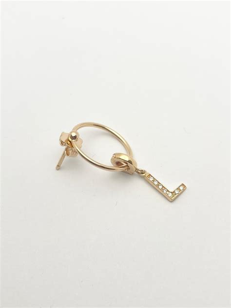 Mono Orecchino Oro Rosa 18kt Con Ciondolo Firmato Zoccai Con Diamanti
