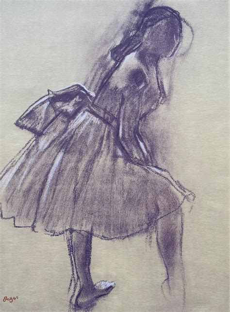 Edgar Degas Dancer Standing In Profile Ten Ballet Sketches Limited