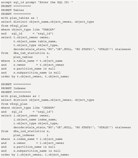 Out Of Date Stats Are A Common Cause Of Bad Plans For Sql Statements Chris Saxon Posted On