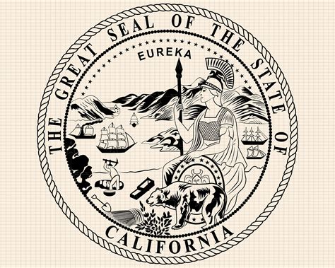 California State Great Seal Svg Bundle Cricut And Silhouette Cut File