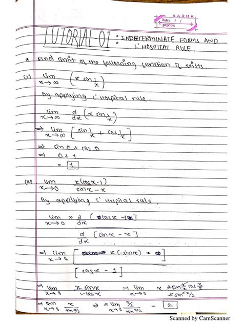 Tutorial 1 Solution Maths Pdf