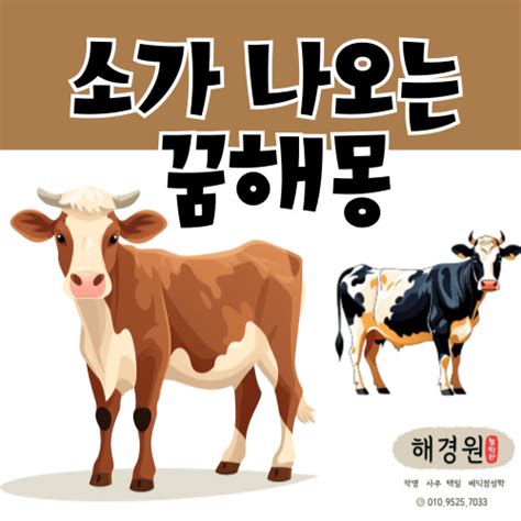 소 꿈해몽 소가 나오는꿈 소 죽이는꿈 소가 들어오는꿈 상황별 꿈해몽 네이버 블로그