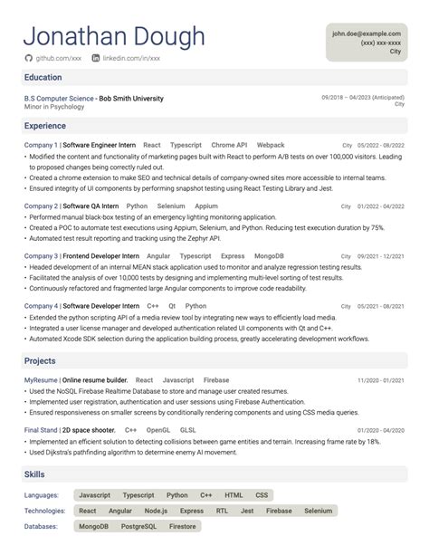 Upcoming 2023 Computer Science New Grad Looking For Full Time Job After Graduation R Resumes