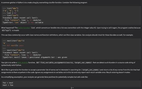 Solved A Common Gotcha In Python Is To Create A Bug By Chegg Com