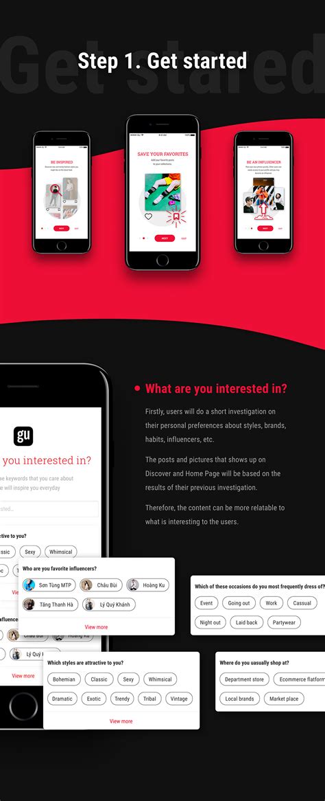 Mobile UI UX Landing Page FASHION INSPIRATION GU On Behance