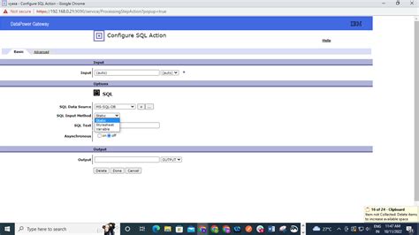 ibm datapower database connectivity and performing crud operations