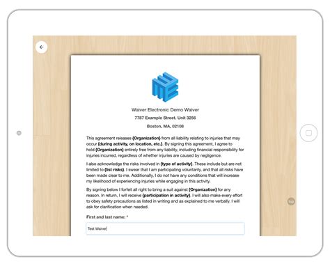Waiver App For Ipad And Android Digital Waiver Kiosk