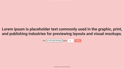 Auto Text Effect App Using HTML, CSS and JavaScript with Source Code | SourceCodester