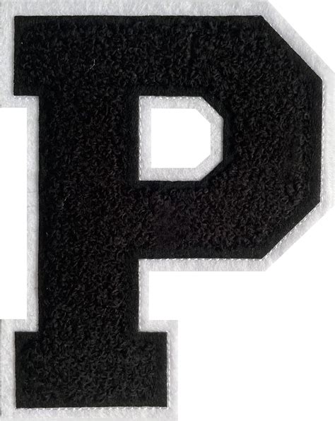 Grozon Varsity Letter Patches White Chenille Letter Patches