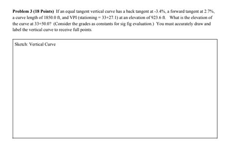 Solved Problem Points If An Equal Tangent Vertical Chegg
