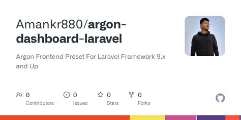 Github Amankr880argon Dashboard Laravel Argon Frontend Preset For
