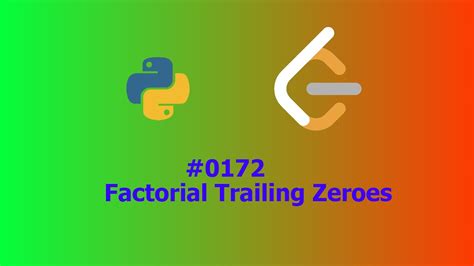 No Sound Leetcode 172 Factorial Trailing Zeroes Youtube