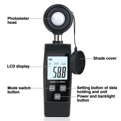 Getuscart Light Meter Xrclif Handheld Lux Meter For Ambient Light Intensity Monitoring