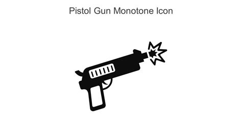 Pistol Gun Monotone Icon In Powerpoint Pptx Png And Editable Eps Format PPT Example