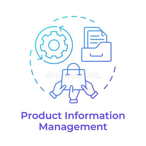 Product Information Management Blue Gradient Concept Icon Stock