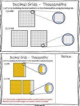 Decimal Modeling With Decimal Grids LESSON ACTIVITIES And POWERPOINT