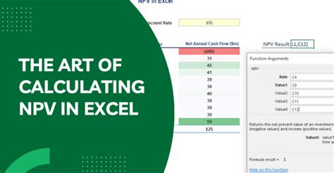 mastering the art of calculating npv in excel earn and excel
