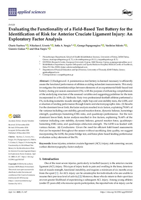 Pdf Evaluating The Functionality Of A Field Based Test Battery For