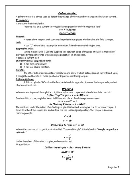 Galvanometer Pdf