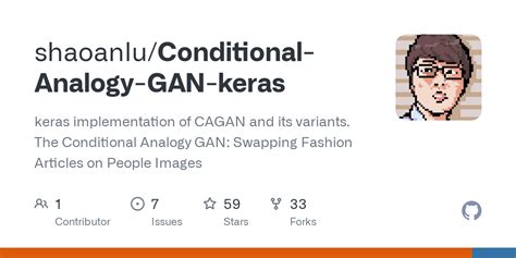 issues · shaoanlu conditional analogy gan keras · github