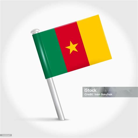 카메룬지도 핀 플래그입니다 3d 현실적인 벡터 일러스트 레이 션 3차원 형태에 대한 스톡 벡터 아트 및 기타 이미지 3차원 형태 각도 그라데이션 Istock