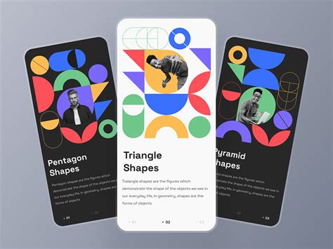 Geometric Shape Onboarding Page UI UX Design On Behance